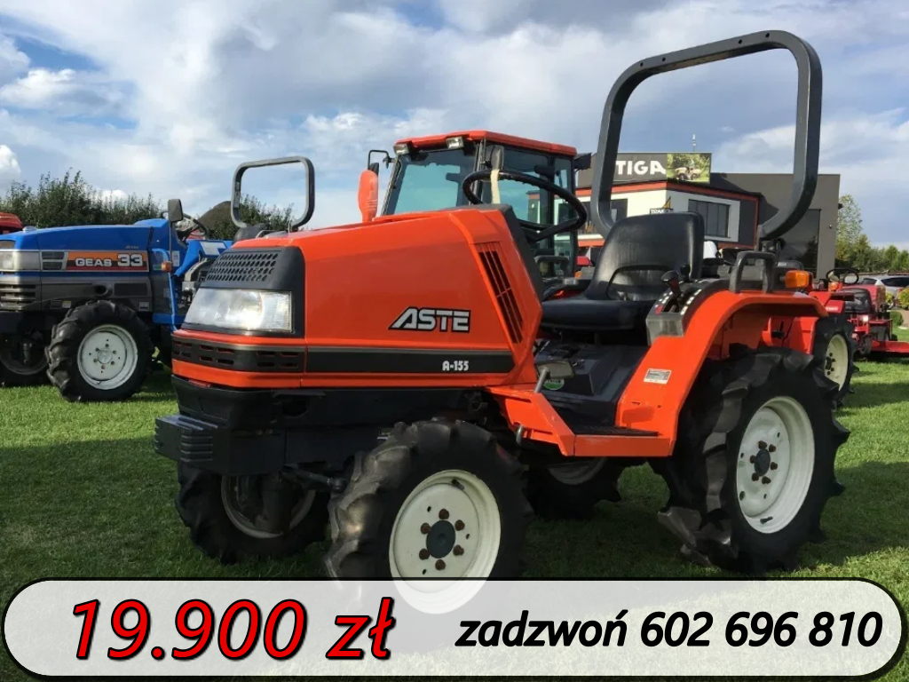 Mini traktorek ciągnik ogrodniczy komunalny Kubota Aste A-155 4x4 ...